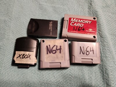 Large Console Memory Card Lot - N64, Ps1, Ps2, Gamecube, Xbox | eBay