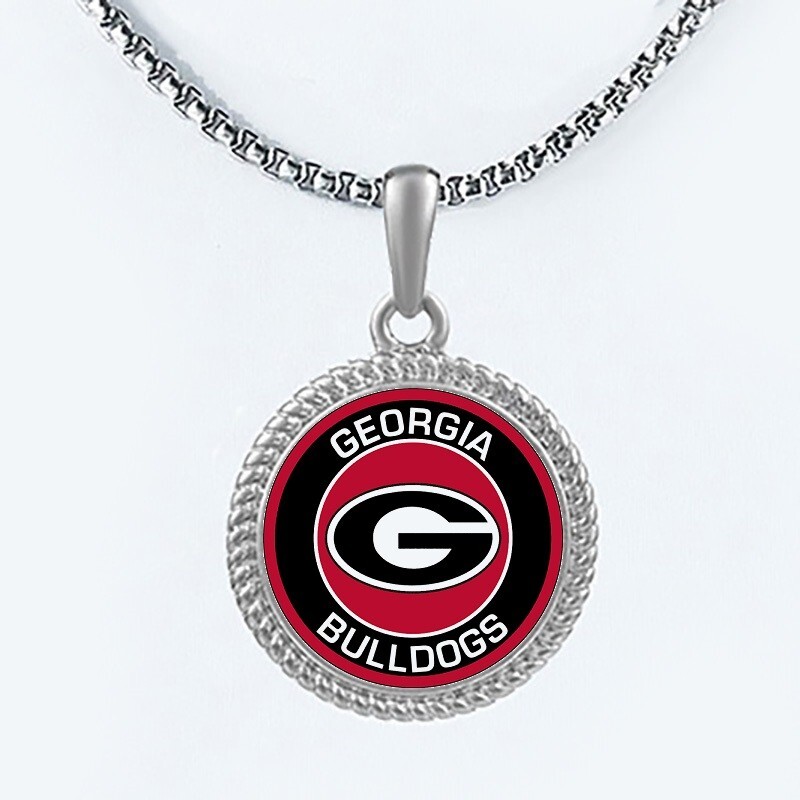 Georgia Bulldogs Mens Womens 20" Lnk Chain Pendant Necklace w Gift Pkg ...