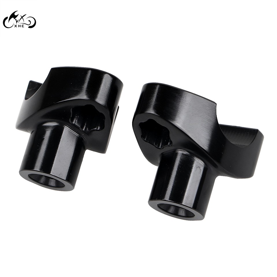 1.7" Black Short Handlebar Risers For Harley Sportster Custom XL883C ...