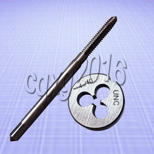 1 set No.4-40UNC right-hand Machine tap and die Threading Tools # 4-40 ...