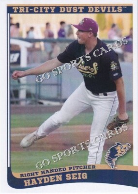 2022 Tri City Dust Devils Hayden Seig RC Rookie Los Angeles Angels | eBay