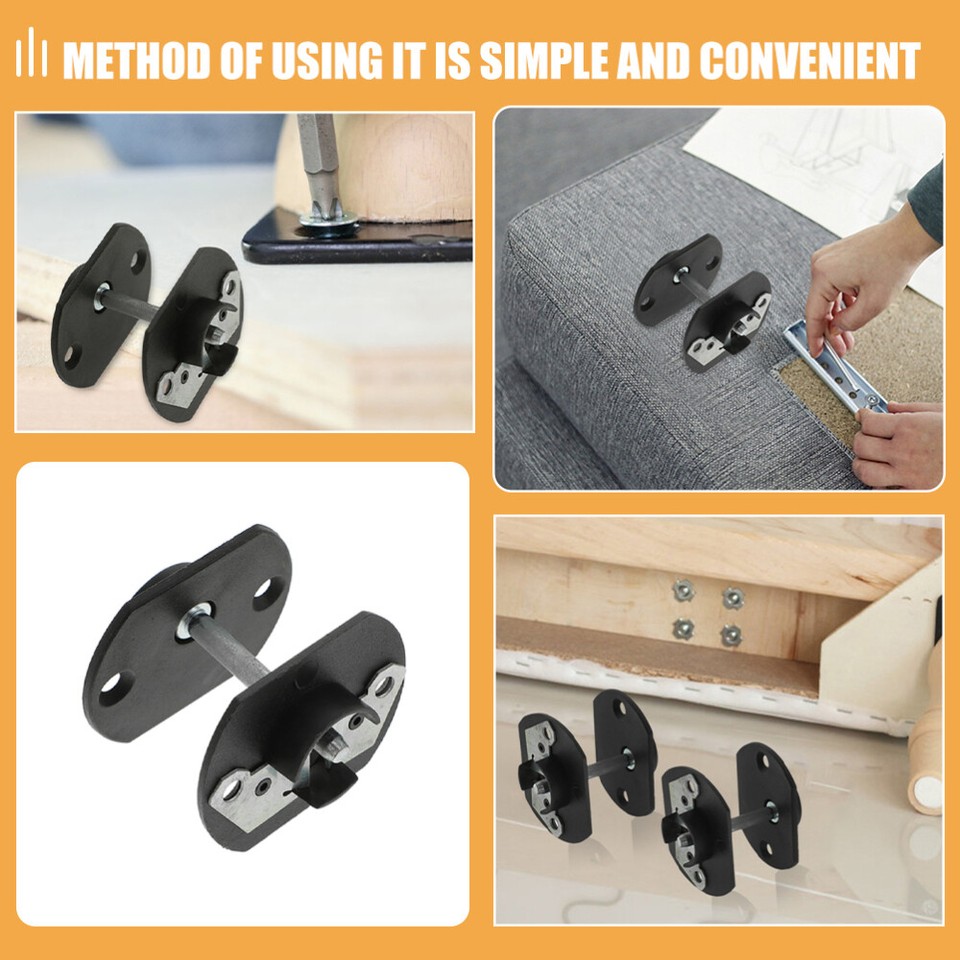 2 Sets Sofa Couch Sectional Connectors Pin-style Furniture Connector ...