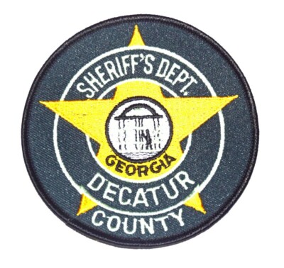 DECATUR COUNTY GEORGIA GA Sheriff Police Patch GOLD STAR STATE SEAL ...