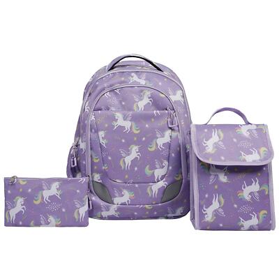 3 Piece Kids Matching Backpack Set, Lunch Kit and Pencil Bag (Choose ...