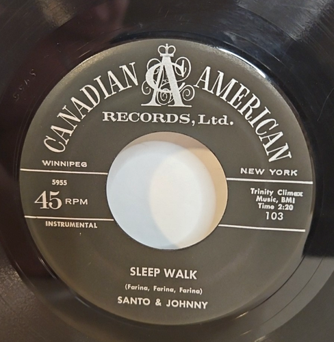 Santo & Johnny – Sleep Walk - 1959 Canadian American 103 7" Single Record VG+ | eBay