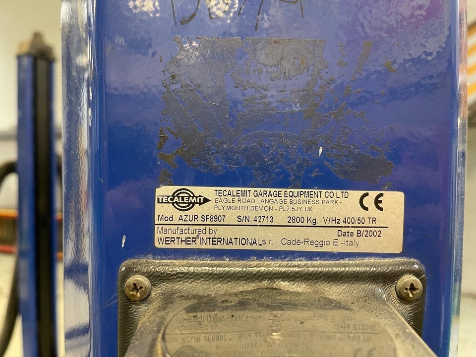 2 Post Car Lift Ramp Tecalemit Azur 2.8 Ton SF8907 | eBay UK