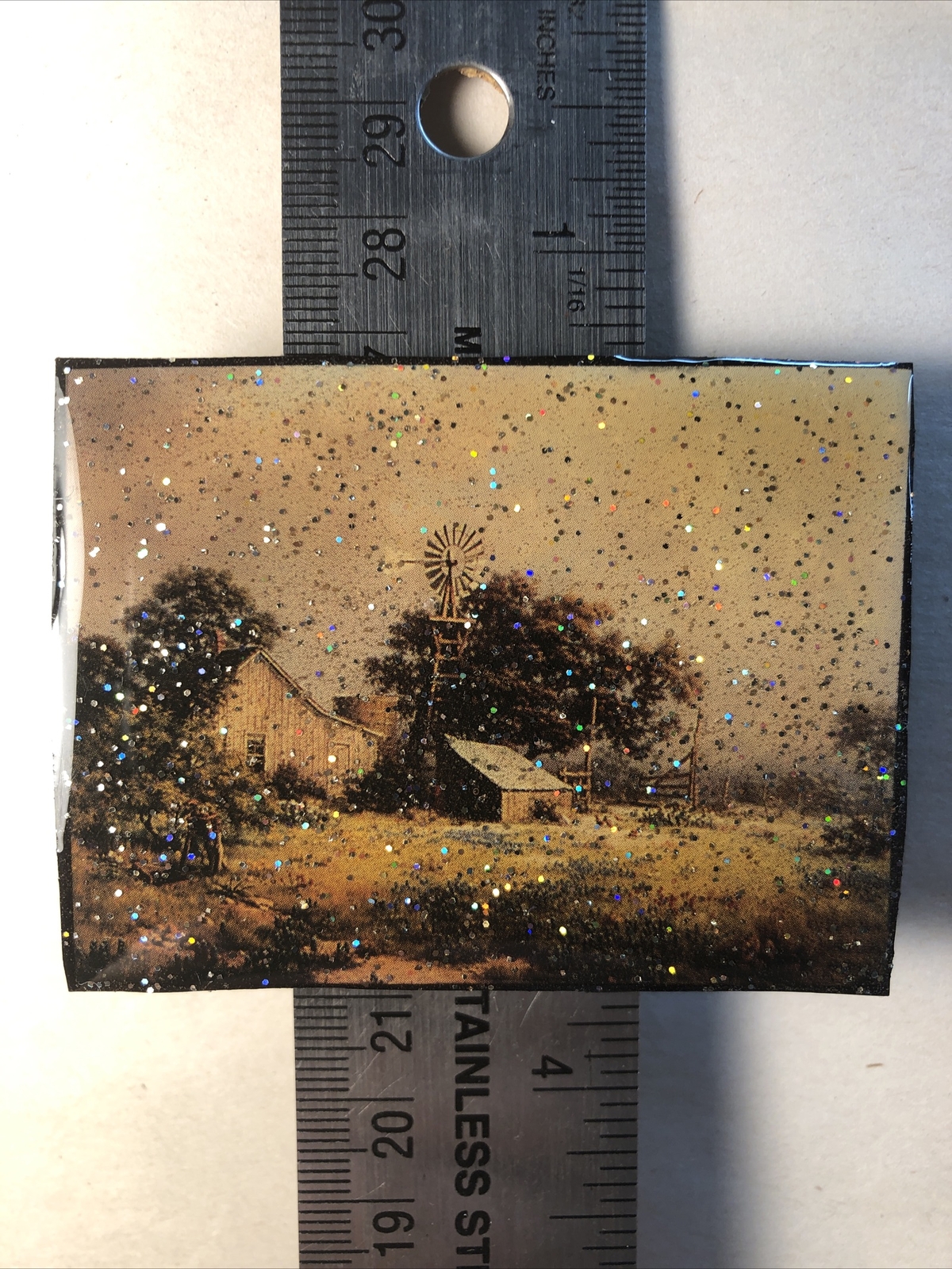 Refrigerator,Locker,Tool box, magnets,country Scene, Lot -X, Epoxy ...