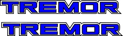 Fits Ford TREMOR F150 F250 Vinyl Decal Sticker Set Of 2, Blue & Black ...