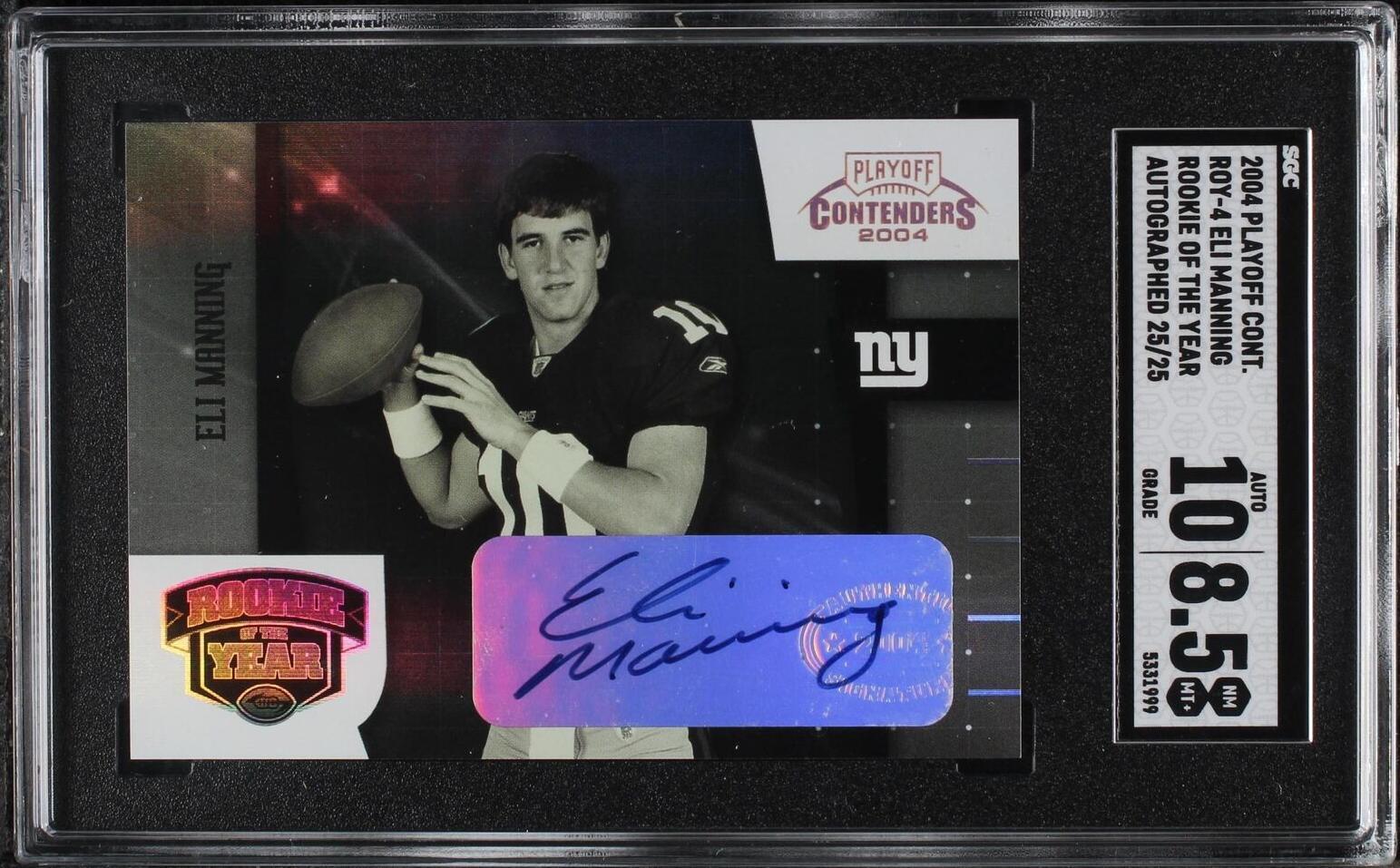 2004 Playoff Contenders - Rookie of the Year Contenders Eli Manning # ...