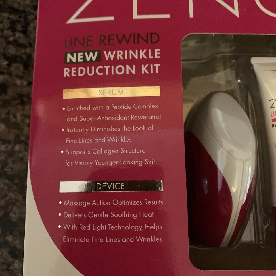 ZENO Line Rewind New Wrinkle Reduction Kit Serum & Device | New In Box ...