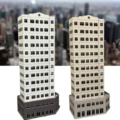 1:87 HO Scale City Modern Office Buildings Scene Model Train Railway ...