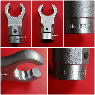 Rahsol No.8797, 1.1/4" Flared End Fitting, Torque Wrench Spanner, 22mm ...