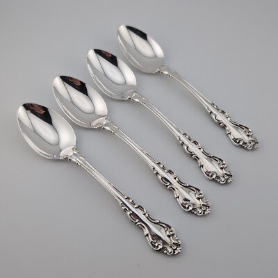 Reed & Barton Sterling Silver Spanish Baroque Teaspoons - 6" - Set of 4 ...