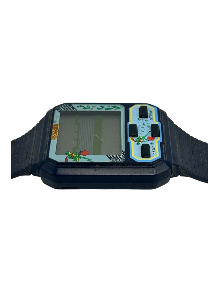 Frogger Sega Nelsonic Electronic Game Watch Black Wristwatch Nonworking ...