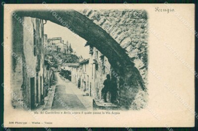 Perugia Città Via del Cardellino Arco cartolina RB9851 | eBay