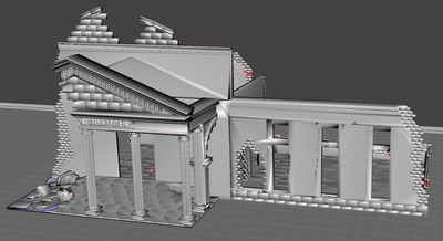 Diorama Courthouse Ww2 1:72 Models Kits Military Building DIY wargame ...