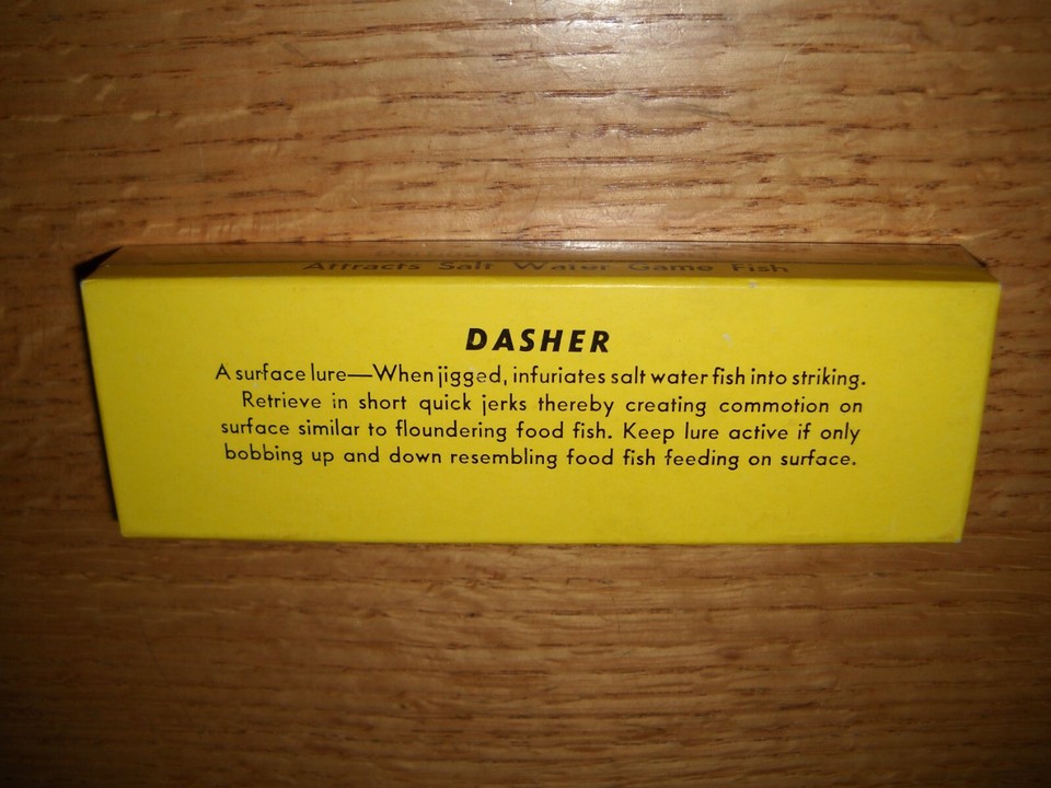 Vintage Fred Arbogast Dasher Surface Darting Lure #2350 A - New in Box ...