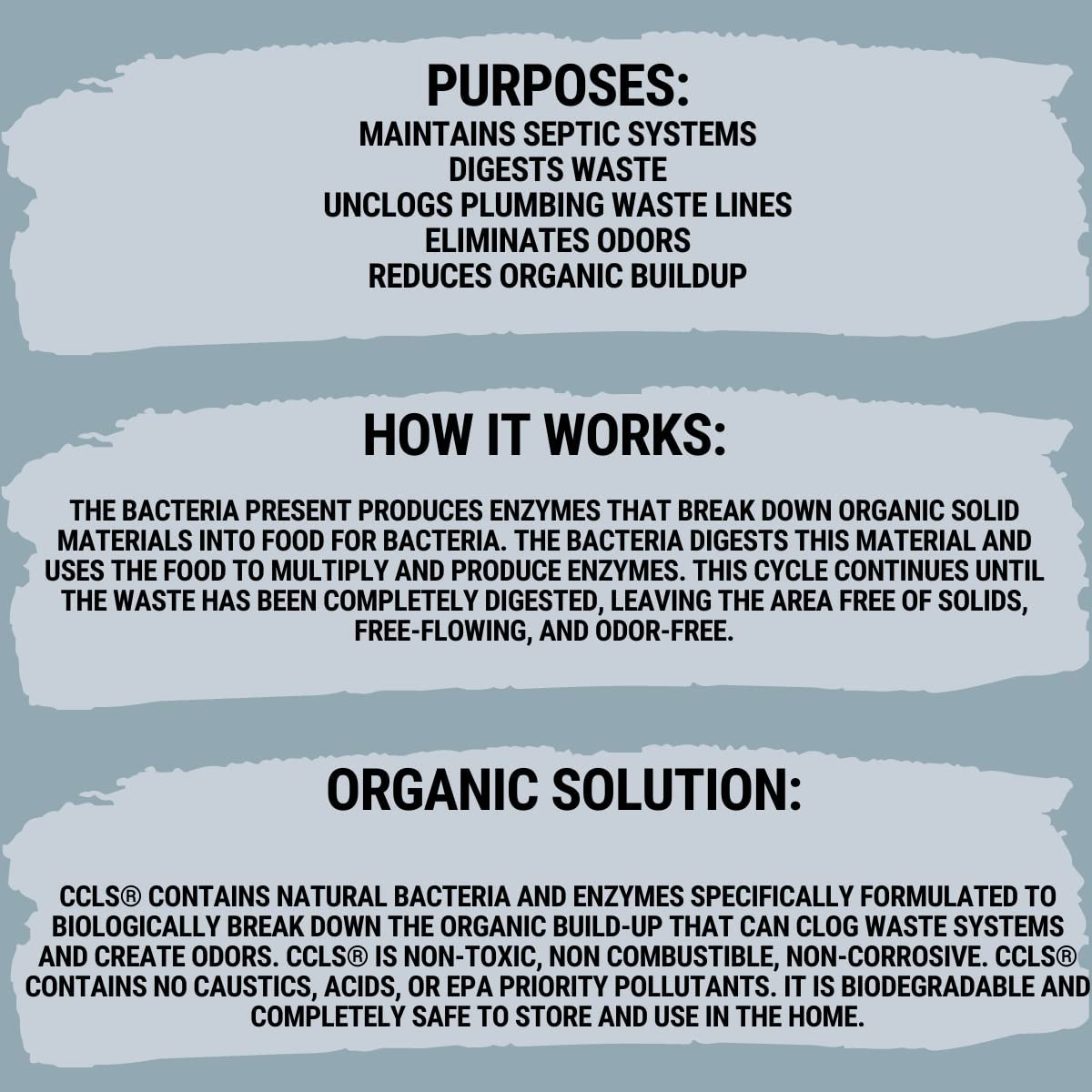 Ccls Septic Tank and Cesspool Treatment Additive Organic Enzyme ...