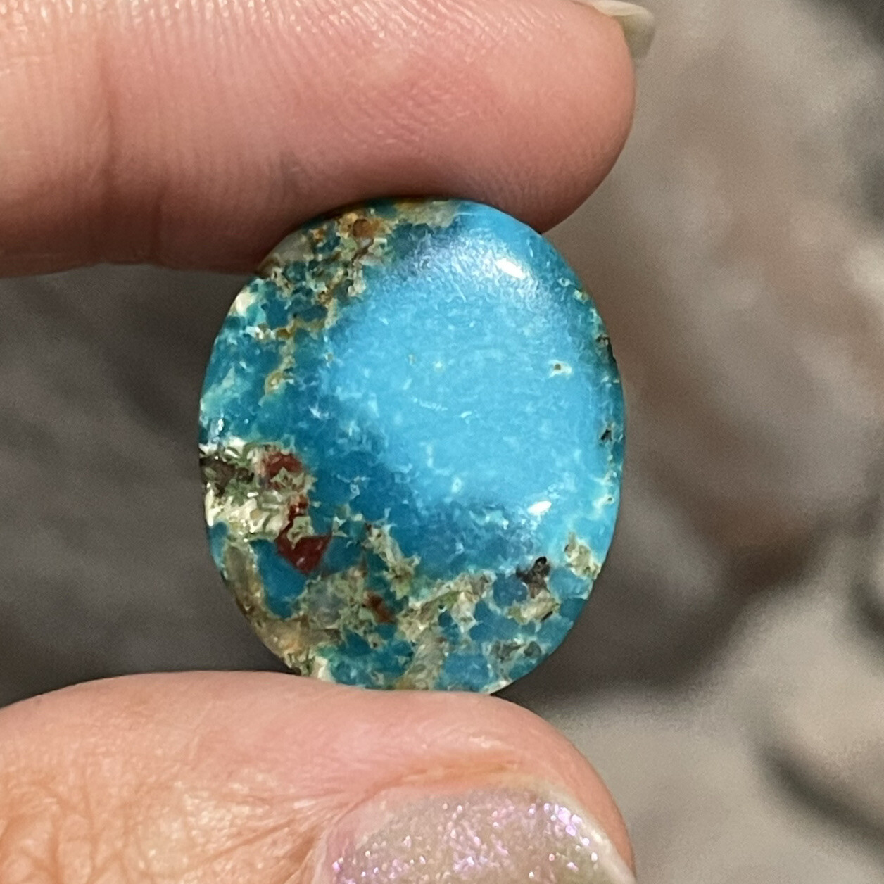 17.8ct 22.5x18.7x5.4mm Stunning Royston Turquoise Oval Cabochon Loose ...