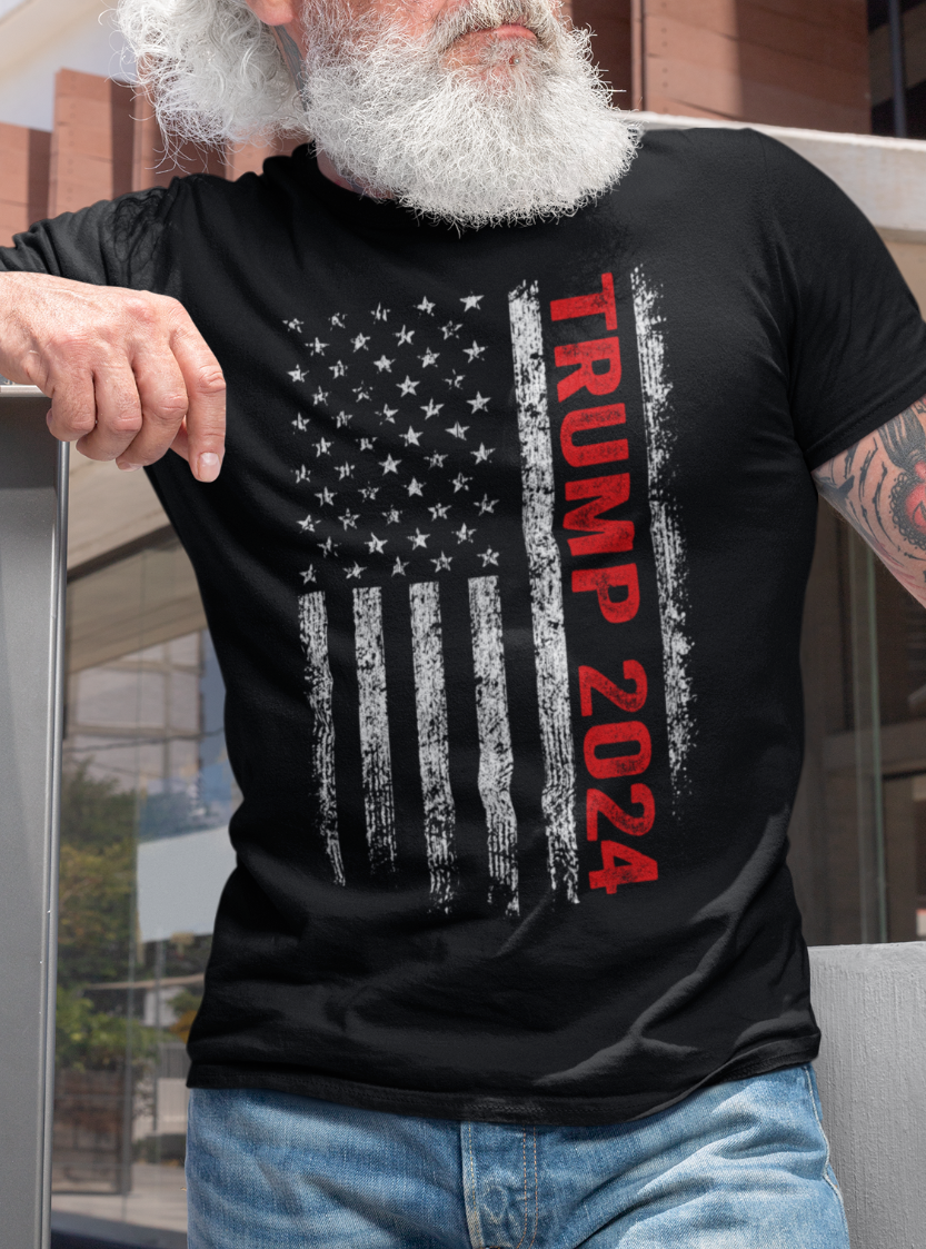 Trump 2024 DJT USA Flag T-shirt Donald Trump President Republican Trump ...