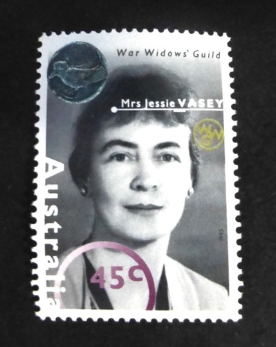 AUST 1995 MRS JESSIE VASEY - WW2 HERO & WAR WIDOWS' GUIDE PRESIDENT MNH ...