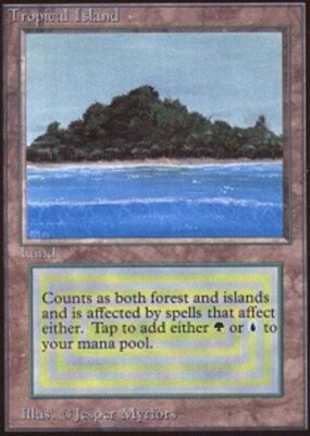 [1x] Tropical Island Heavy Play, English Unlimited Edition MTG Magic | eBay