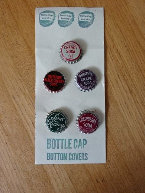 NEW SET OF 5 BOTTLE CAP BUTTON COVERS! | eBay