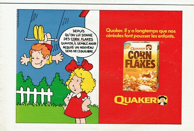 Publicité Advertising 0322 1982 céréales quaker Corn Flakes 1 | eBay