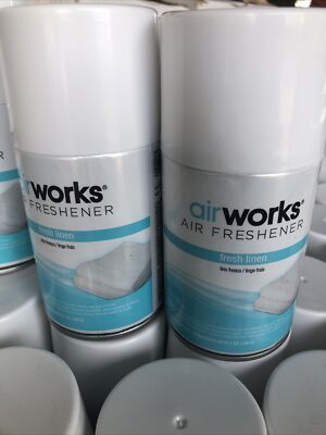 1x AirWorks Metered Aerosol Air Freshener Fresh Linen Refill Can 7oz | eBay