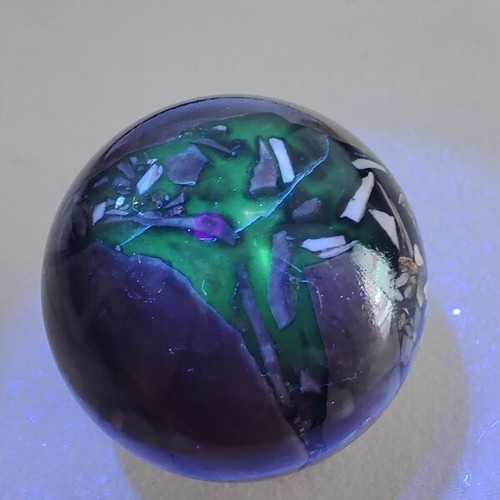 396g RARE Natural blue Volcanic Rock agate Sphere Quartz Crystal Ball ...