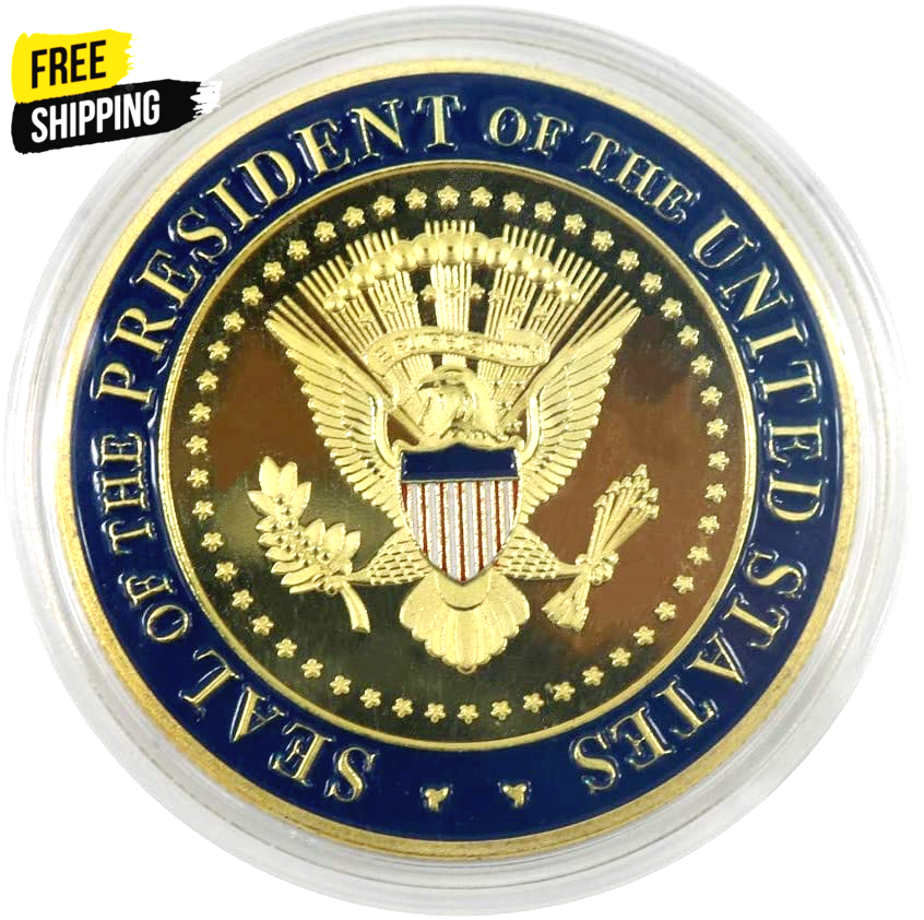 Donald J Trump, Gold Plated Coin USA Presidential SEAL - 47th Challenge ...