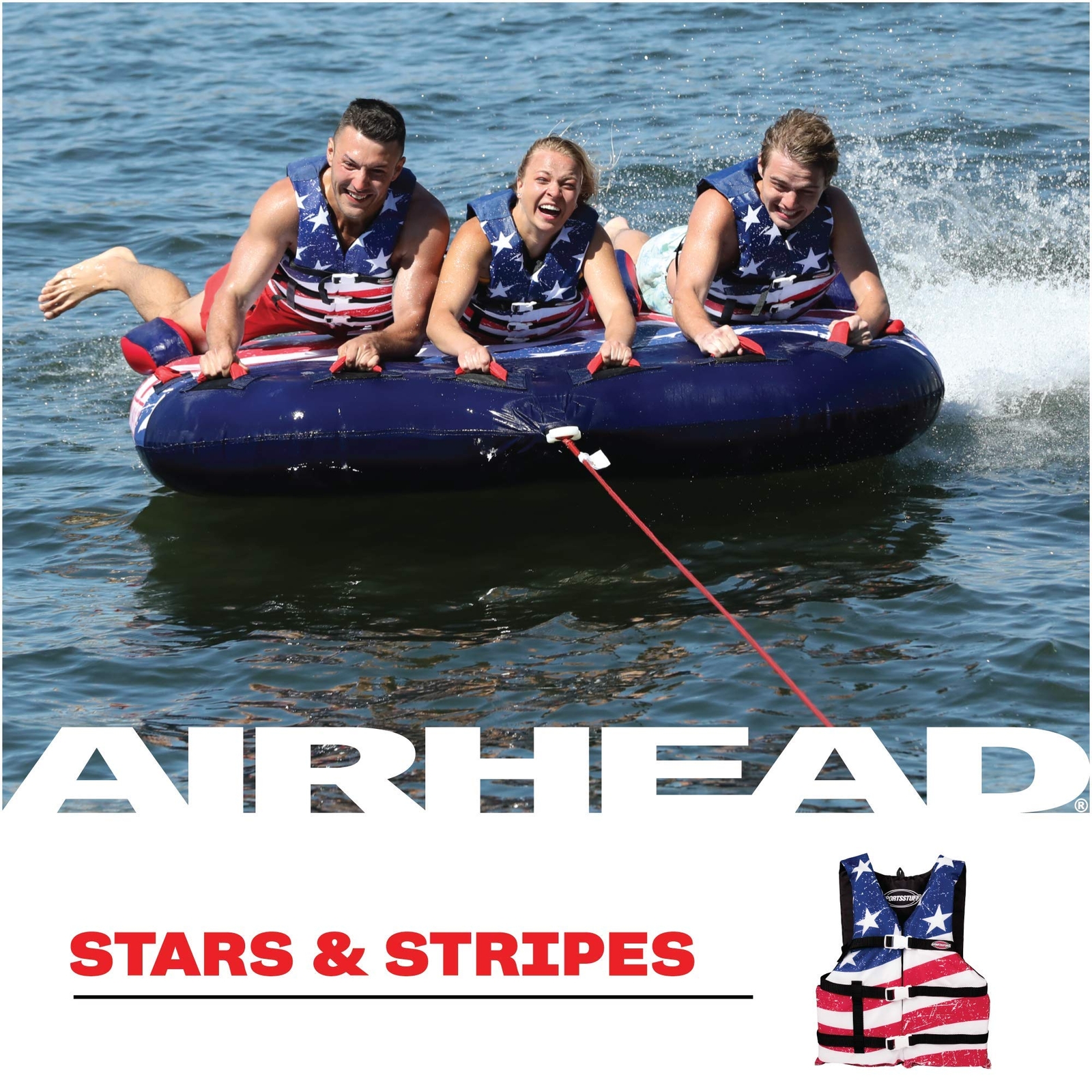 SPORTSTUFF Stars and Stripes Life Jacket, US Coast Guard Approved, Type ...