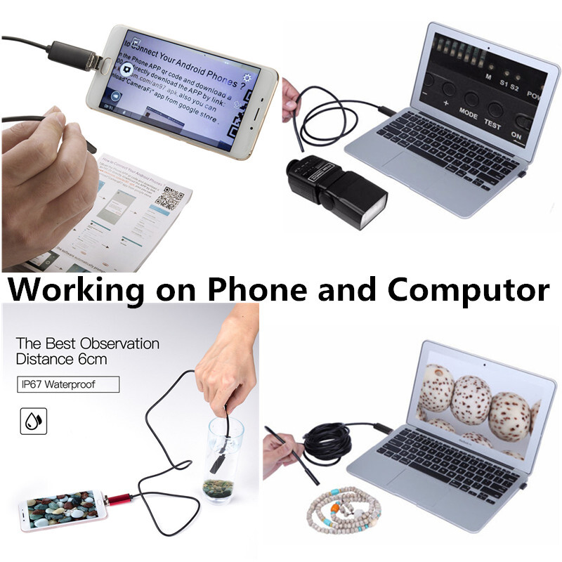 Water/Oil-proof Endoscope Borescope Inspection Camera for Auto Moto ...