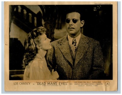 Dead Man's Eyes Original Lobby Card 1944 Lon Chaney Jr Jean Parker Film ...