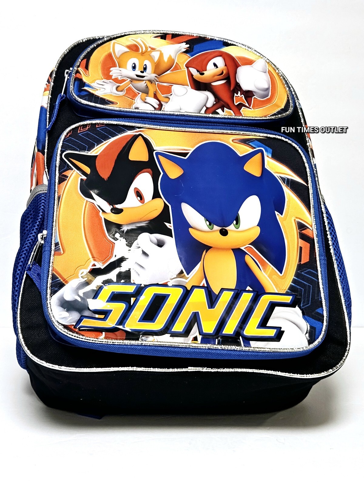 Sonic The Hedgehog Large 16" School Backpack Tails Shadow Knuckles ...