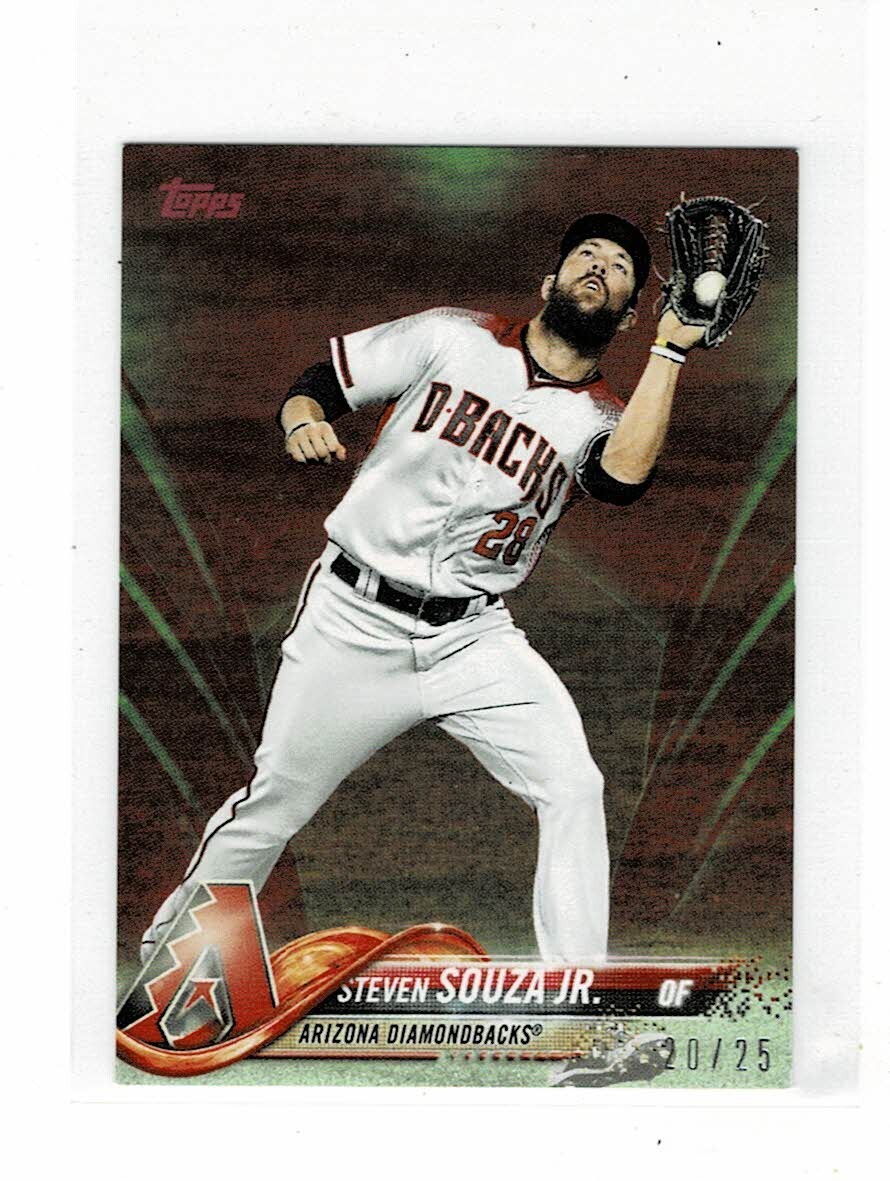 2018 TOPPS MINI PINK 612 STEVEN SOUZA JR. #d 20/25 ARIZONA DIAMONDBACKS ...