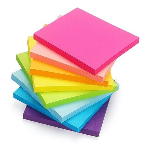 Sticky Notes 8 Bright Color 8 Pads Self-Stick Notes 3 in x 3 8 Pads ...