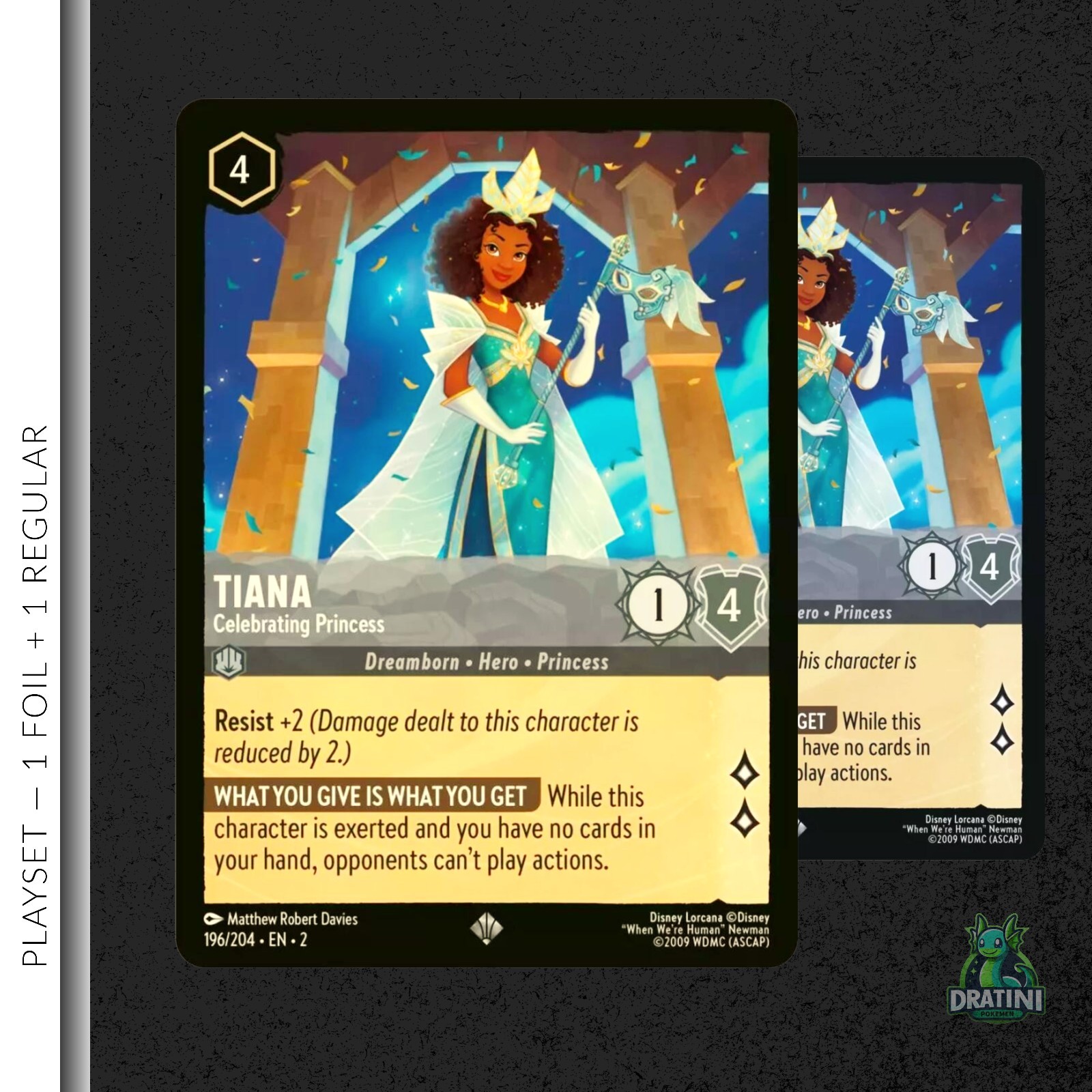 Tiana – Celebrating Princess 196/204 Rise of the Floodborn 1 Foil + 1 ...
