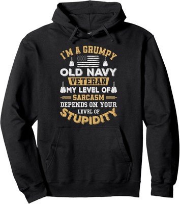 Grumpy Old Veteran Patriotic Funny Military Veteran Unisex Hooded ...