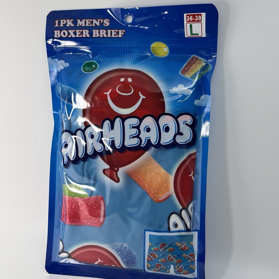 AIRHEADS Candy Pop Novelty Boxer Briefs Fun Crazy Gag Gift Men's Size L ...