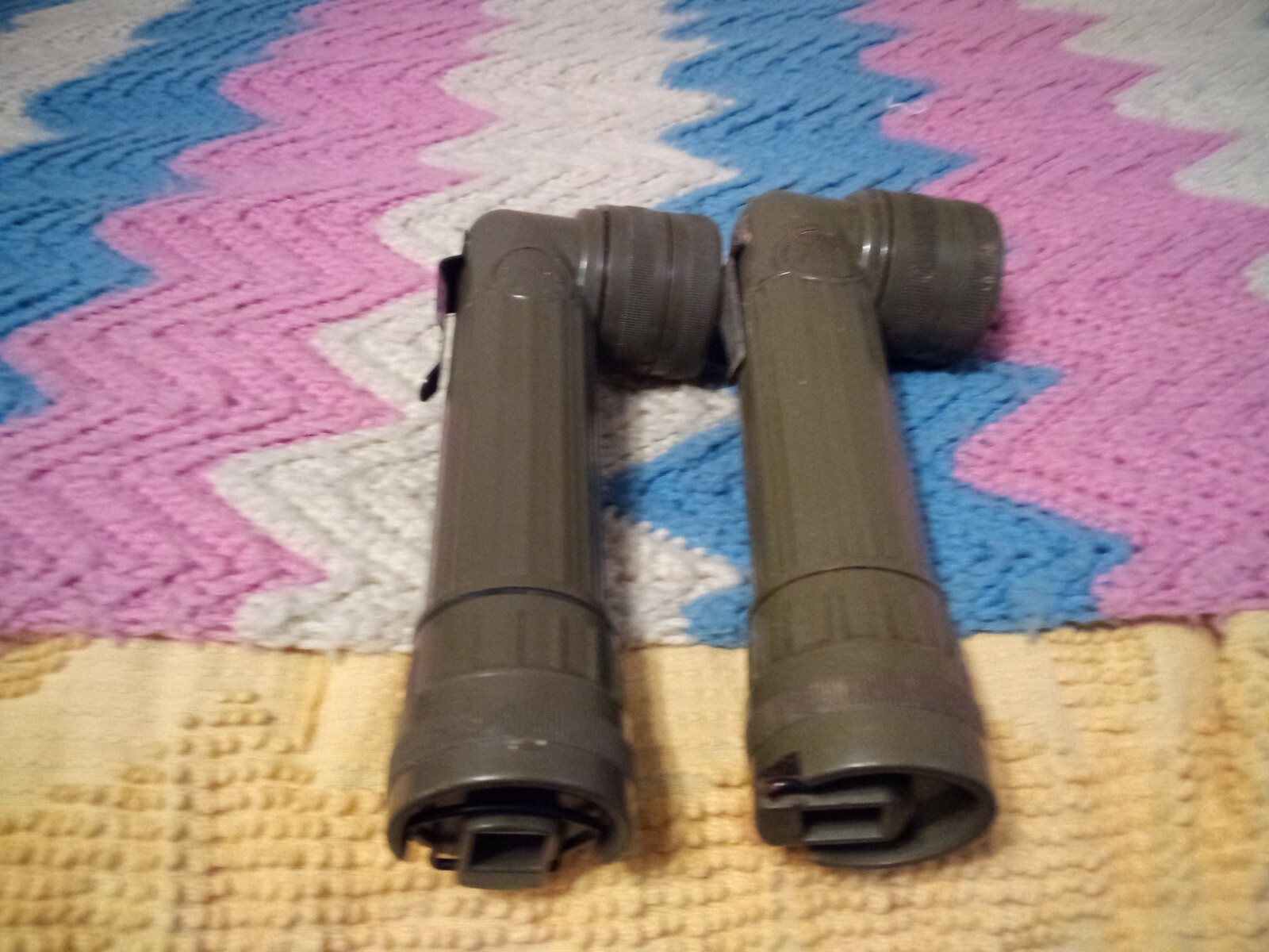 2 USED Military Fulton/GTPrice Flashlights MX991/U Flashlight OD Green ...