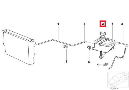 NEW GENUINE BMW E46 E39 E60 E63 RADIATOR EXPANSION TANK CAP 1.4BAR ...