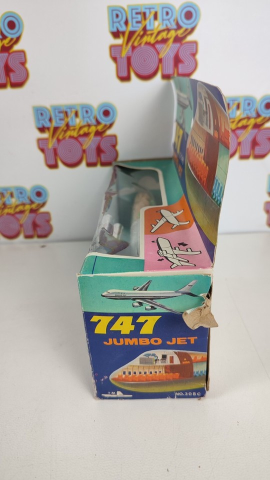 747 Jumbo Jet Friction Powered Toy See-Thru In Box Hong Kong Boeing ...