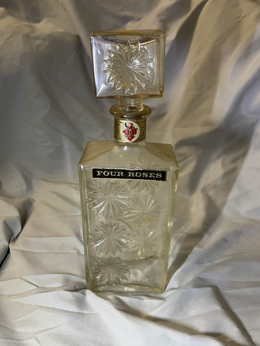 VINTAGE “FOUR ROSES” EMPTY DECANTER BOTTLE COLLECTIBLE - | eBay