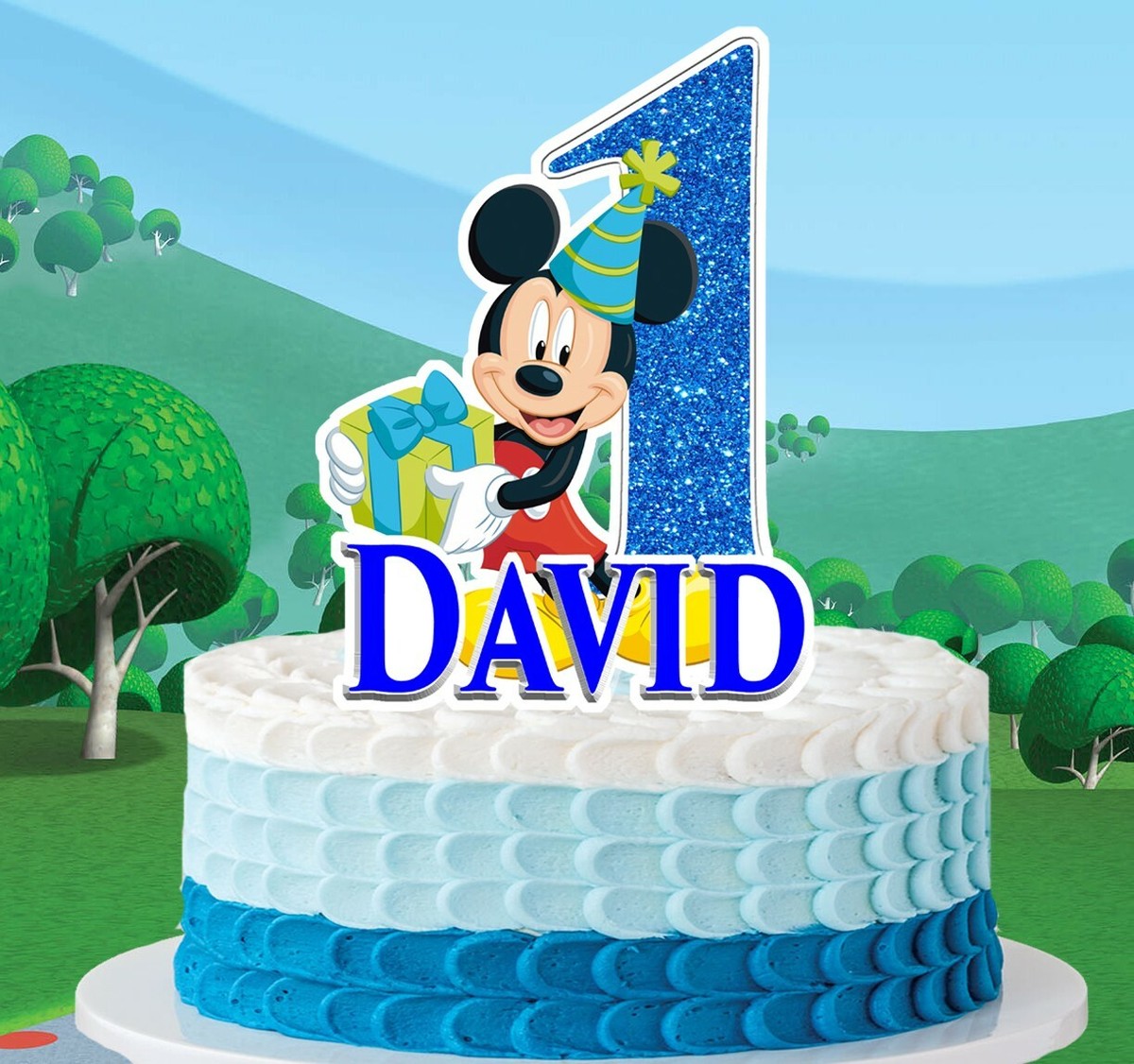 Baby Mickey Mouse 1st Birthday Cake Topper DIY Mickey Mouse Cake