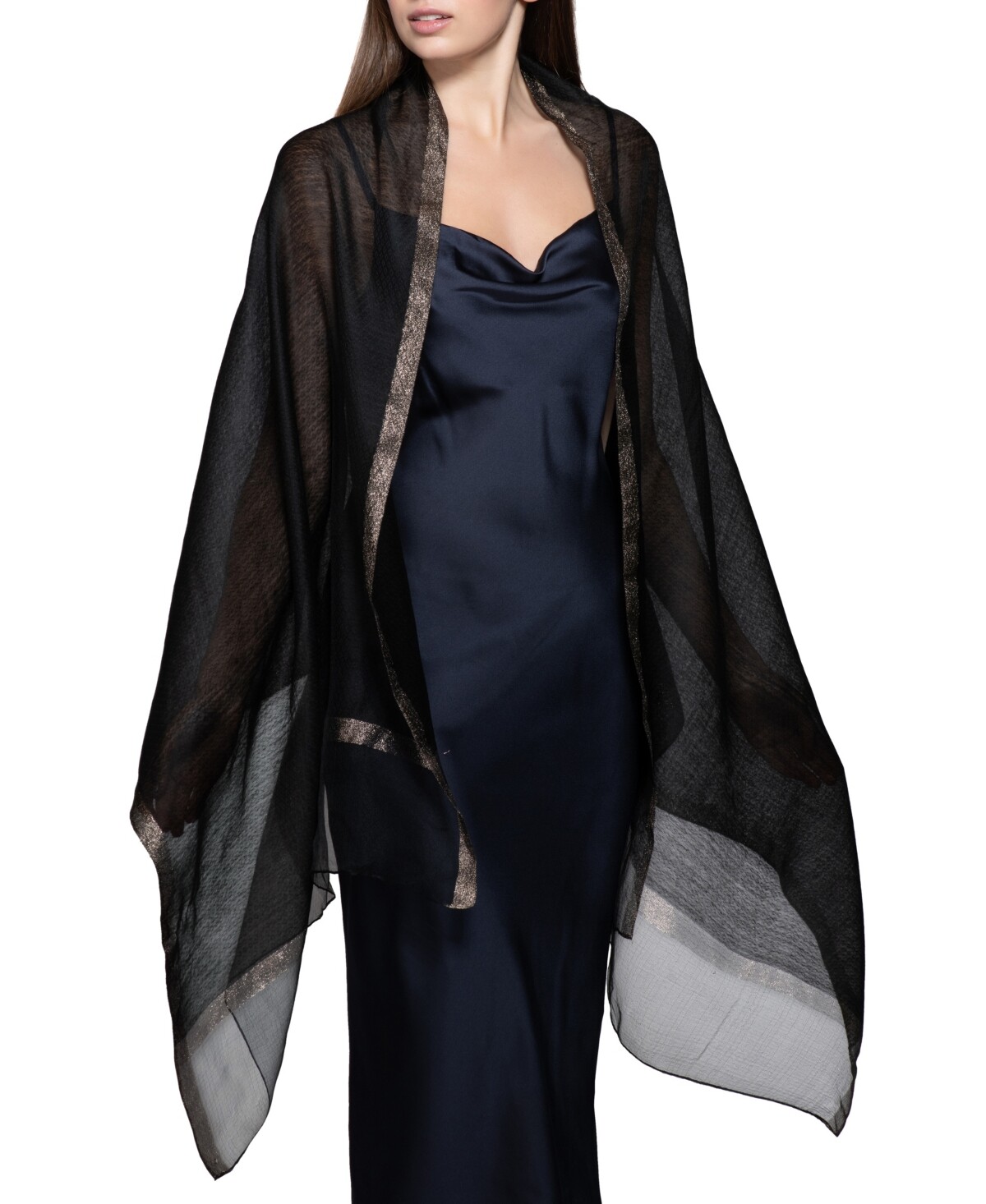 MSRP $55 Inc International Concepts Sheer Solid Party Wrap Black Size ...