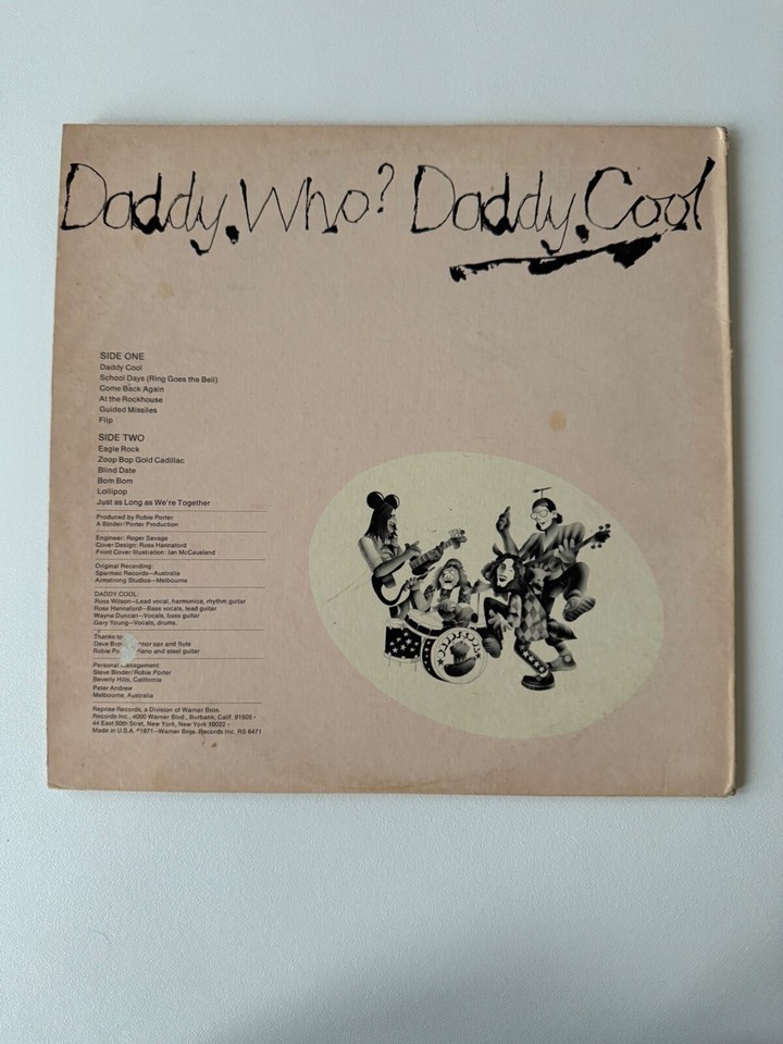 Daddy Who? Daddy Cool! Gatefold LP 1971 Reprise Records RS 6471 VG+ ...