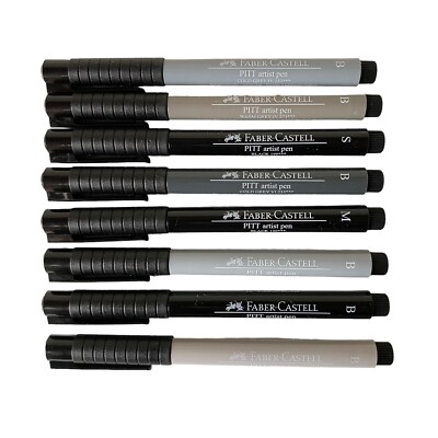 Faber Castell 8 PITT Artist Pens Manga Basic Set | eBay Australia