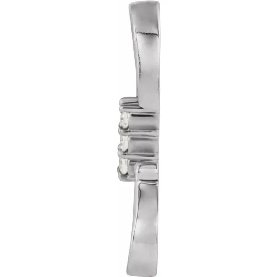 15mm Solid 950 Platinum 0.03ctw Si1 G Diamond S Hook Coil Clasp ...