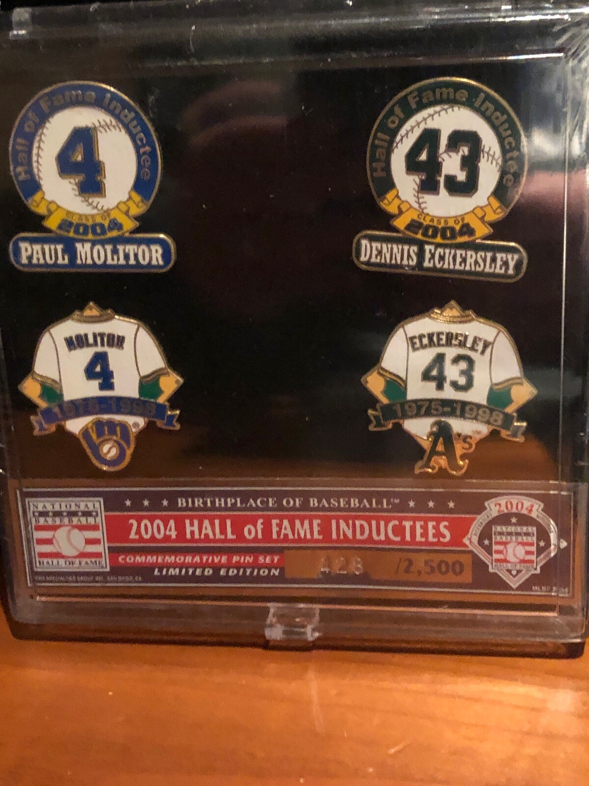 2004 Baseball Hall Of Fame Pins - Molitor And Eckersley | eBay